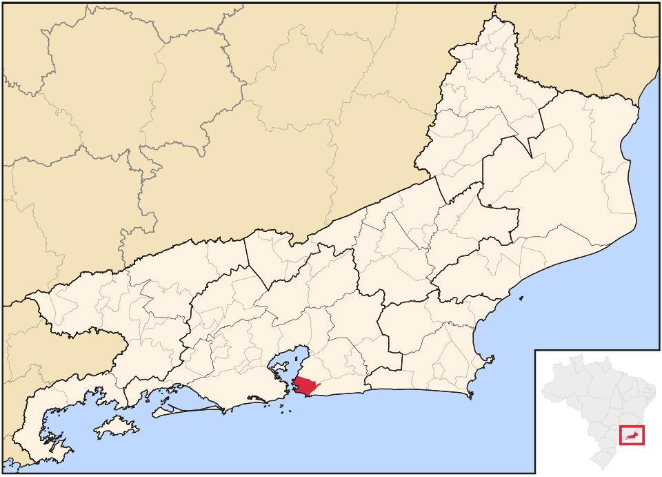 Niterói map - Map of Niterói (Brésil)