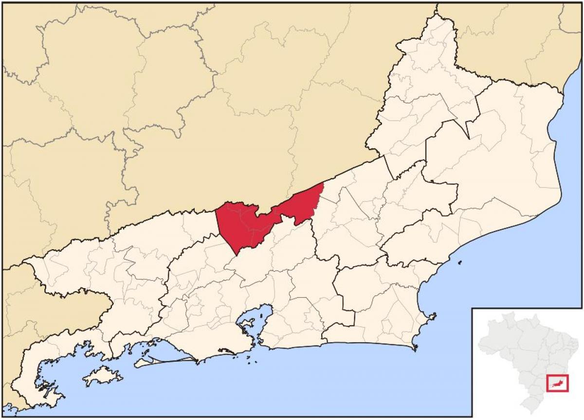 Três Rios map - Map of Três Rios (Brésil)